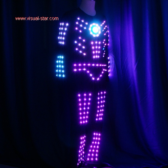 led clothes,led lighted clothing,led light suit