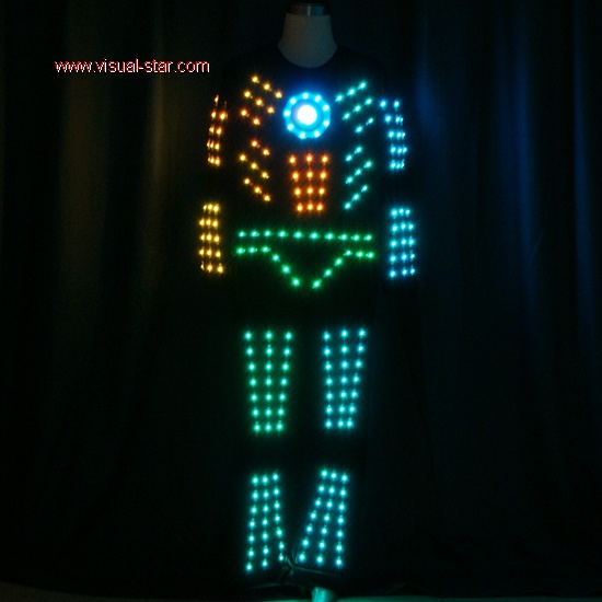led clothes,led lighted clothing,led light suit