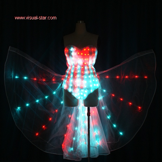 Led bikini,led wings,led dance wing