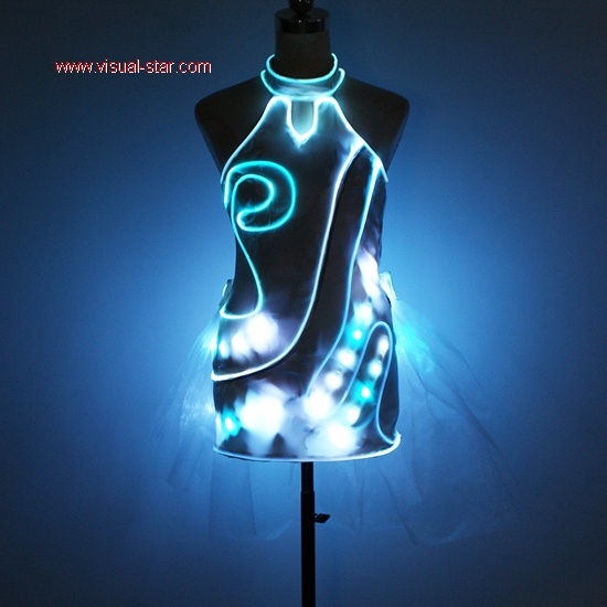 led dress,led skirt,gogo girl dance dress