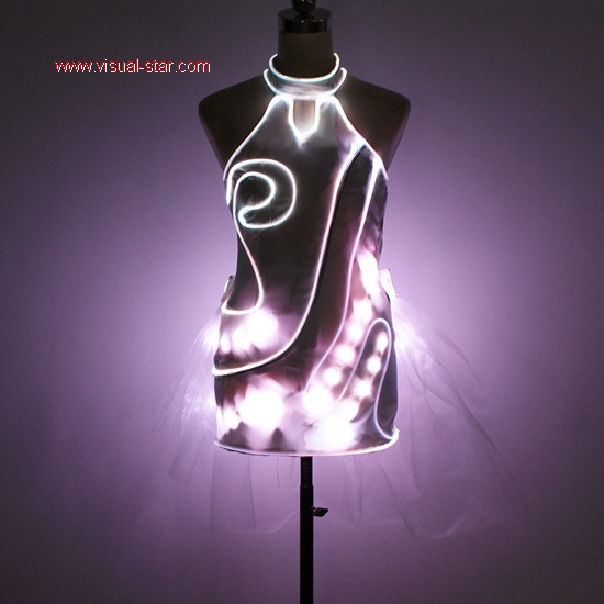 led dress,led skirt,gogo girl dance dress