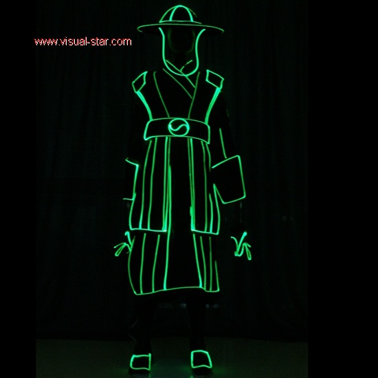 led warrior costume,light up costumes,led tron dance